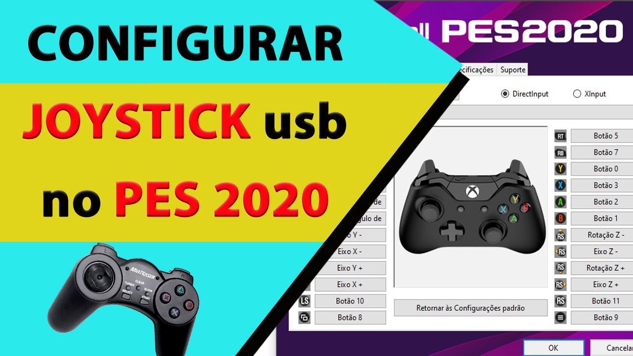 Como configurar joystick usb no PES 2020 - YouTube