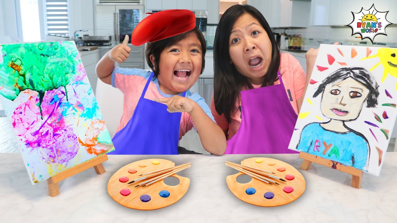 Ryan's Painting and Coloring Challenge! - YouTube