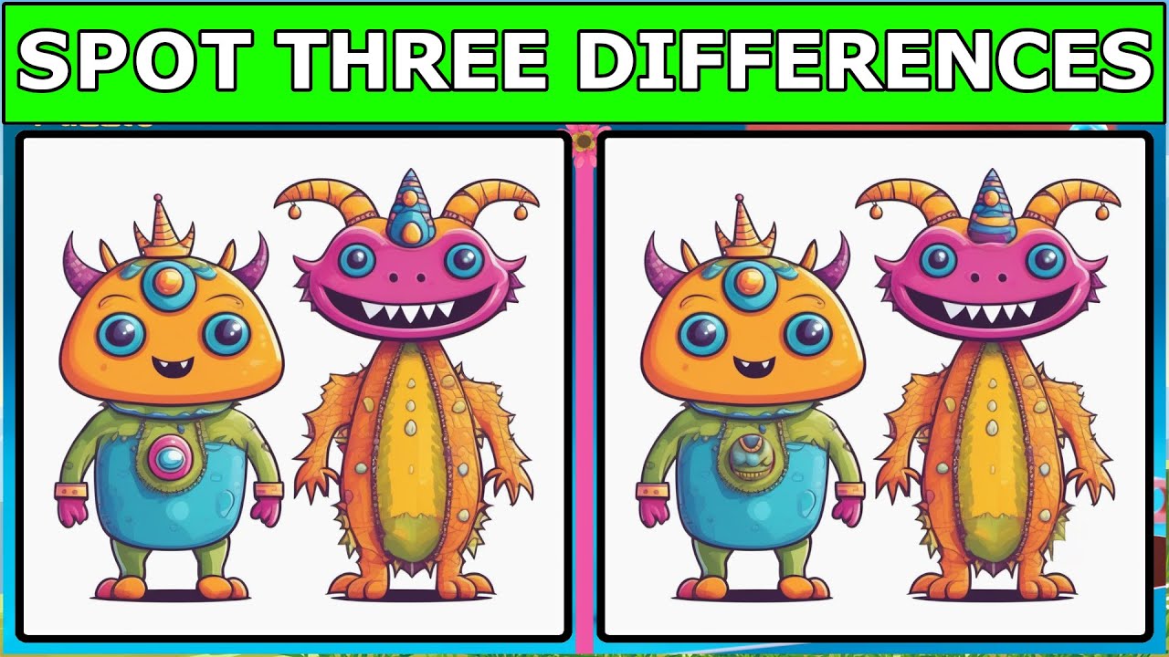 Can You Spot the Three Differences? - Challenging Visual Puzzle Game ...