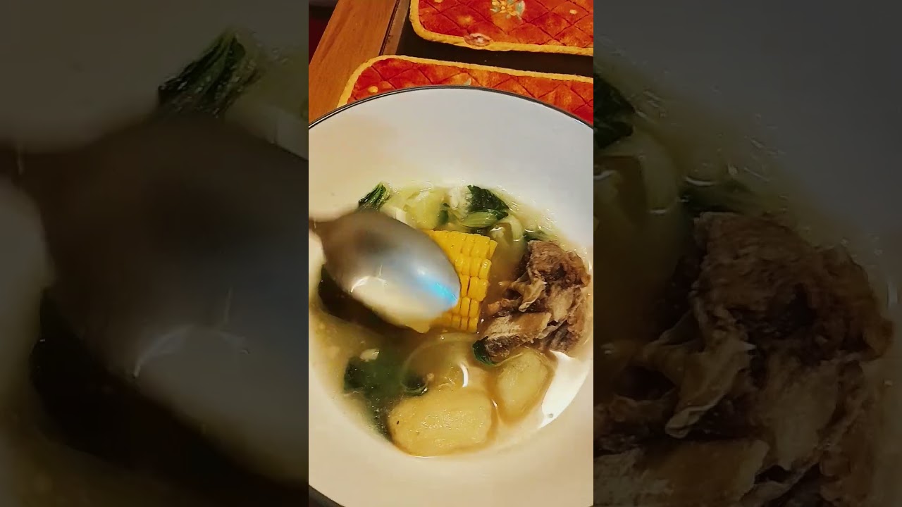 Beef Stew With Corn Sweet Potatoe And Pechay Leaves For Diner - YouTube