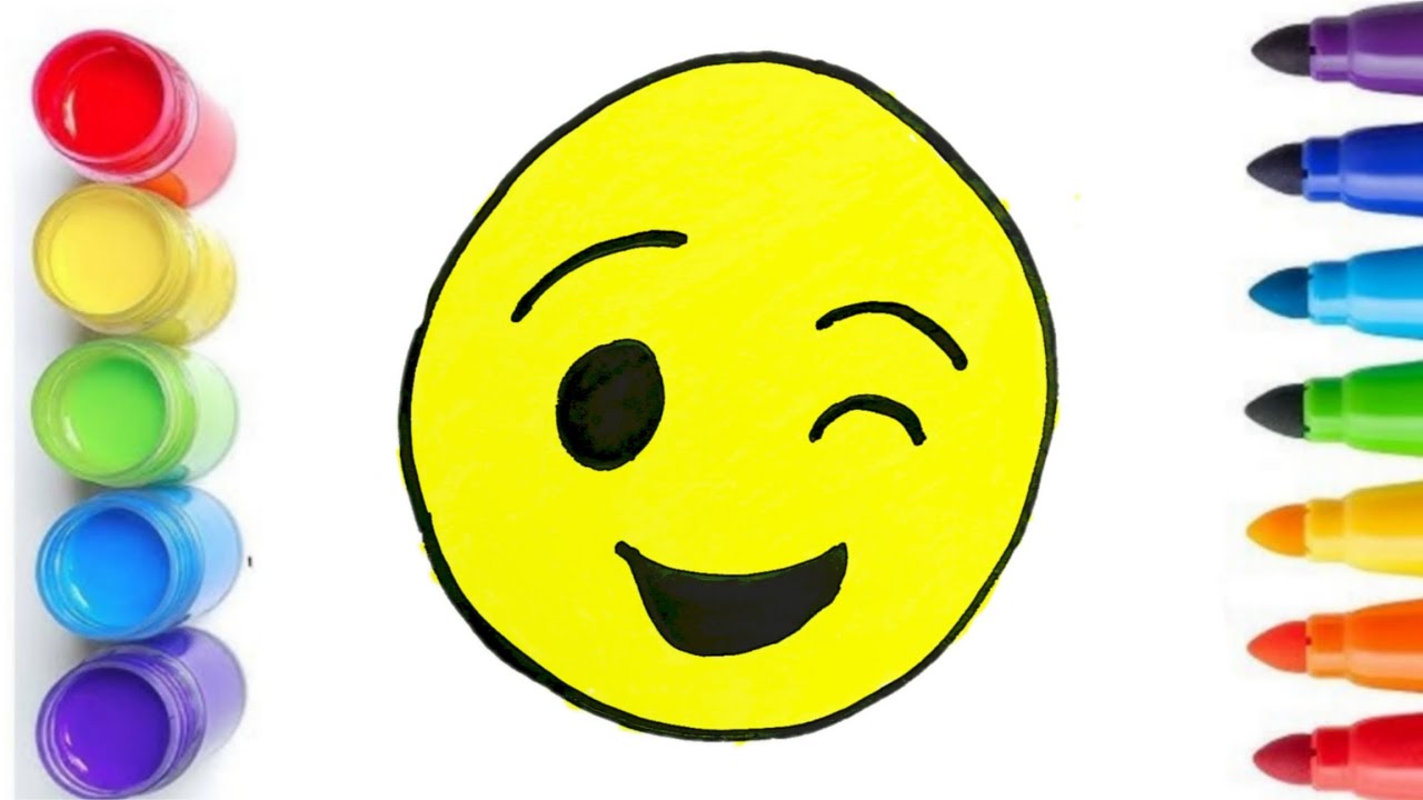 Learn How To Draw Cute Blink Emoji For Kids #drawing #blink #emoji ...