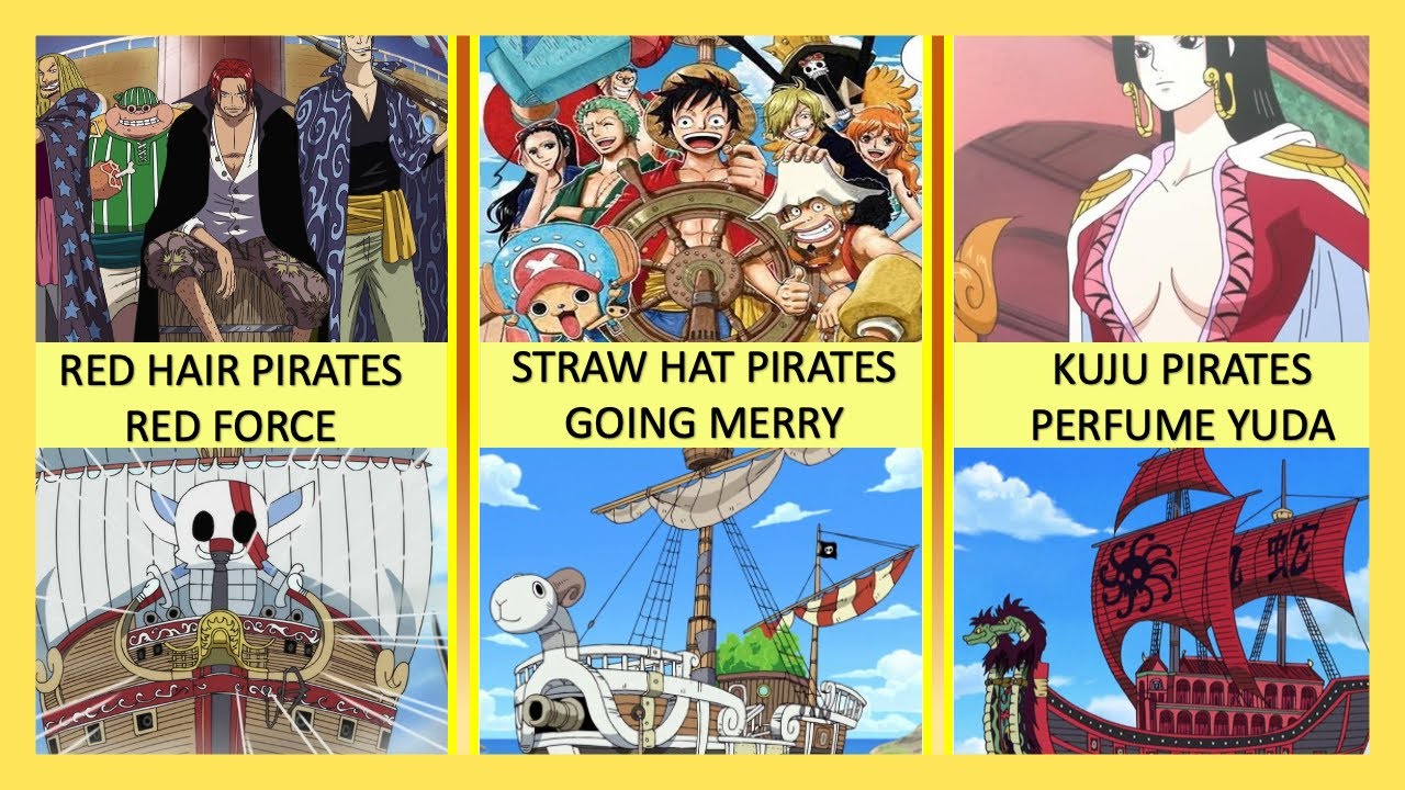 One Piece All Pirate Ships and their Crew #OnePiece - YouTube