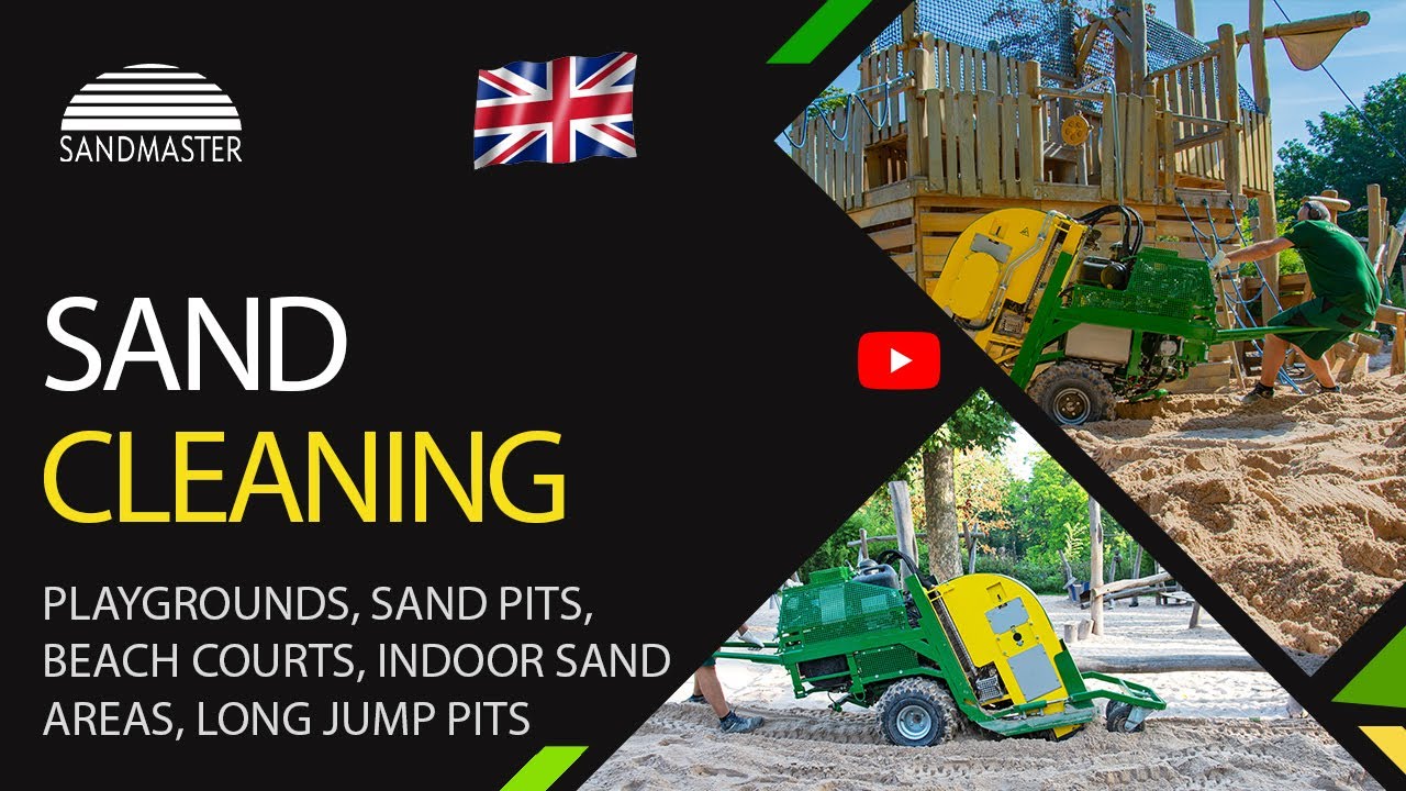 Sand Cleaning on a childrens playground - YouTube