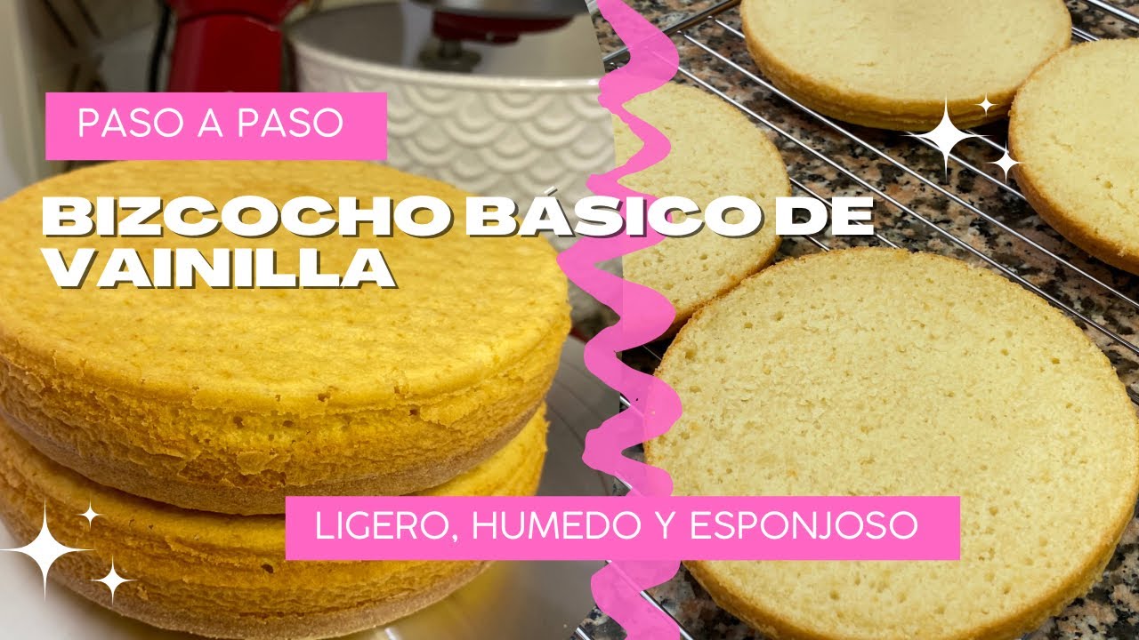 Bizcocho BÁSICO de Vainilla🎂BIZCOCHO para tortas FRÍAS🍰#cake - YouTube