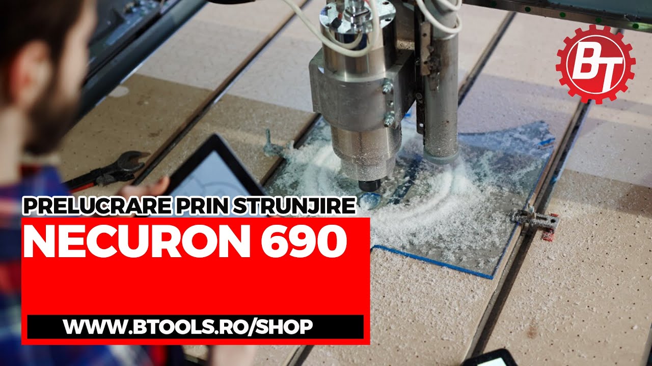 Prelucrare prin Strunjire CNC - Placa Necuron 690 - YouTube