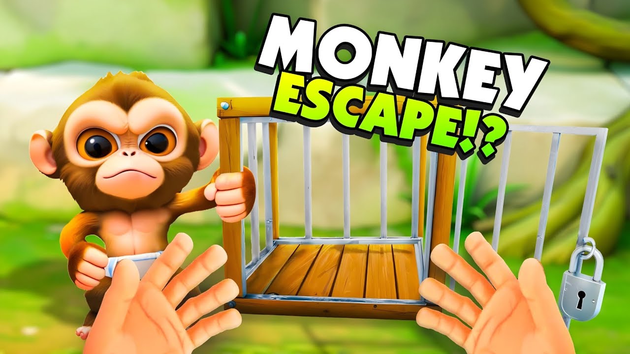 Helping a BABY MONKEY Escape From It's CAGE in I Am Monkey VR! Part 5 ...