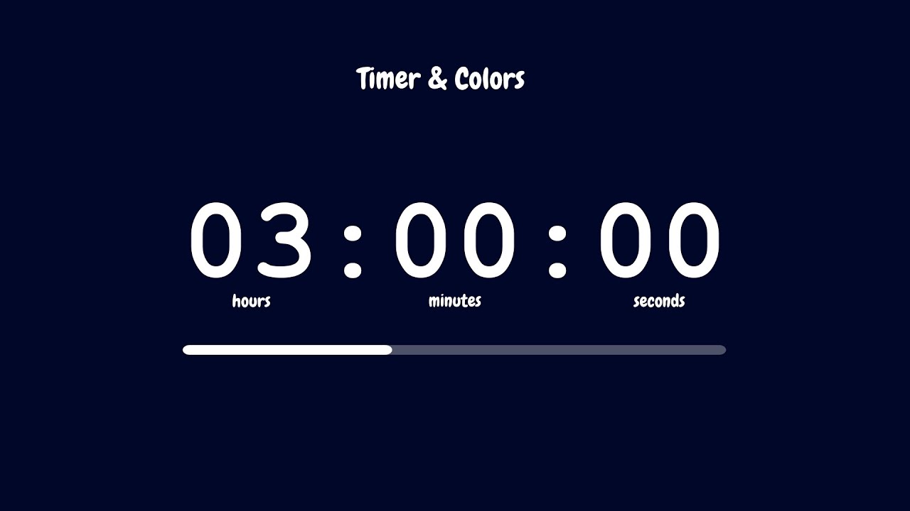 3 Hour Timer | 🌃 Midnight Aesthetic | No Music Countdown - YouTube