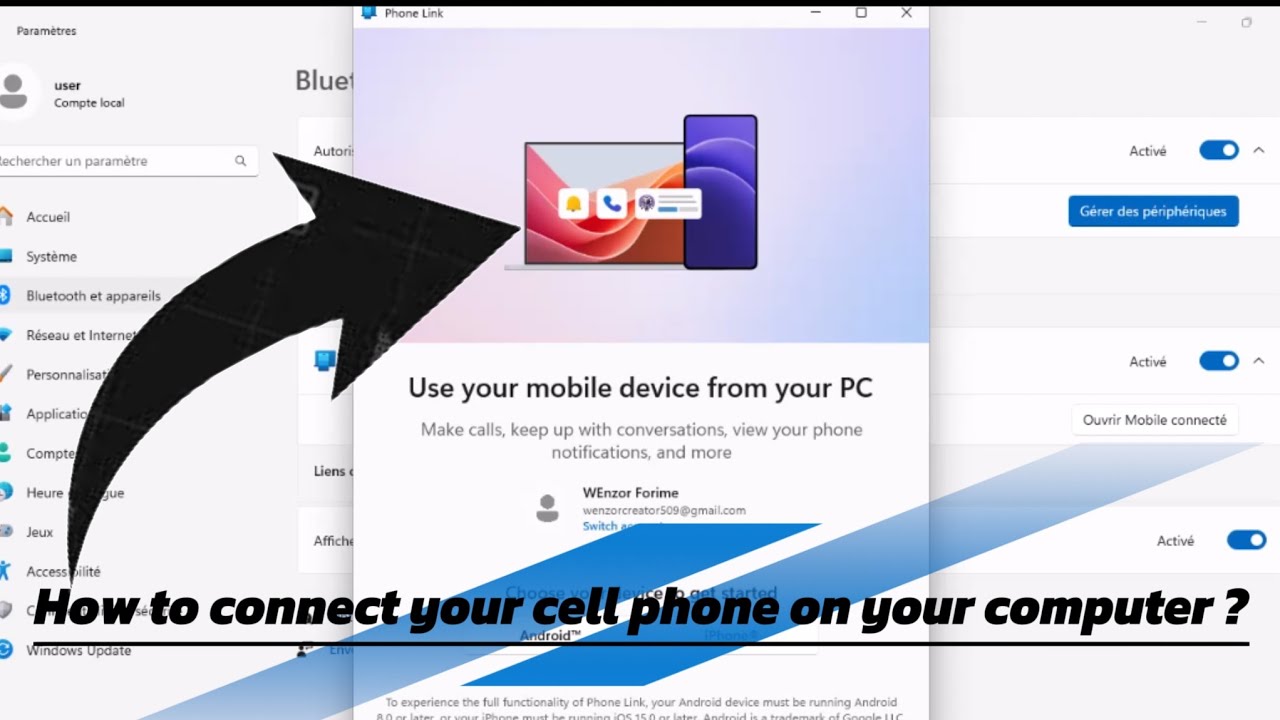 Comment connecté et utilise son téléphone portable sur votre PC ? - YouTube