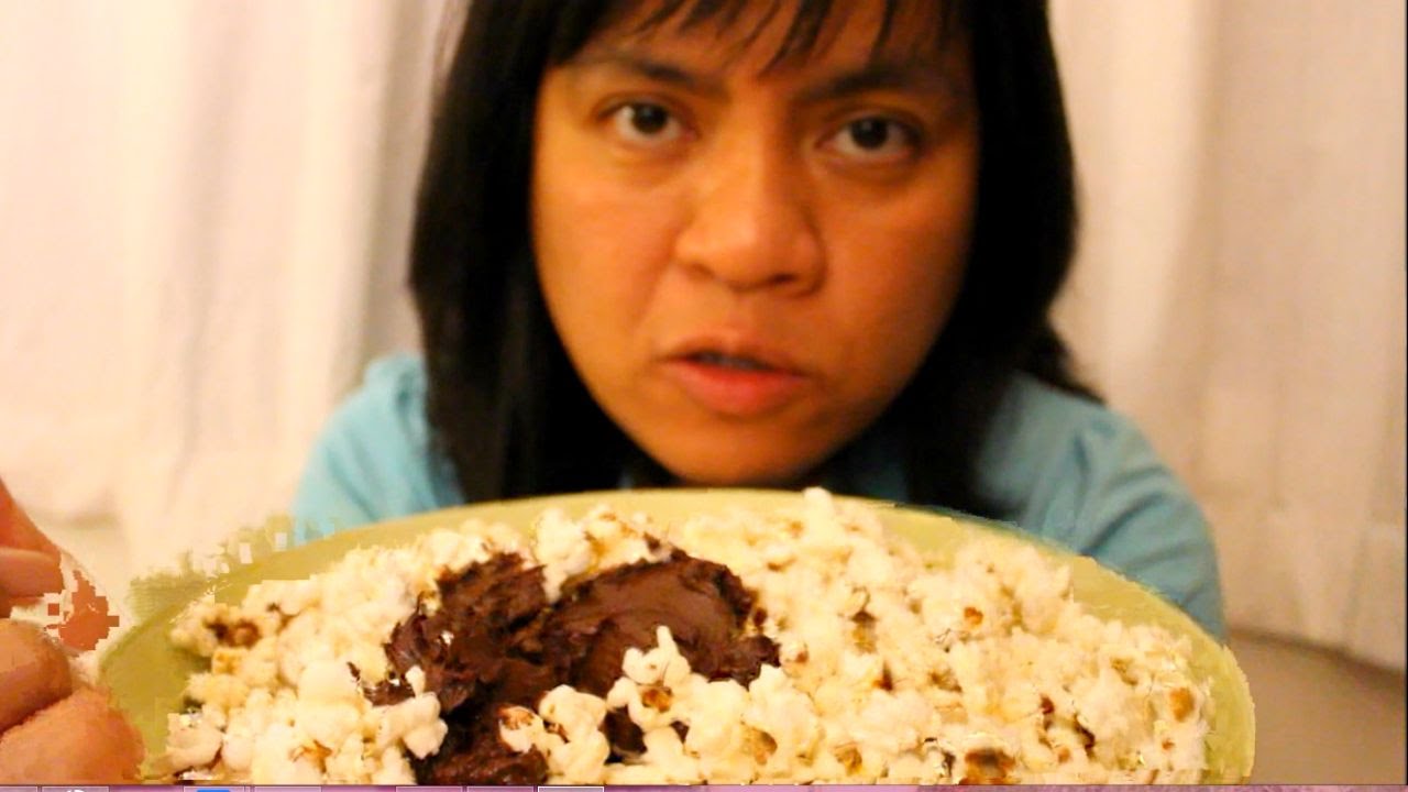 ASMR homemade chocolate covered popcorn FAIL - YouTube