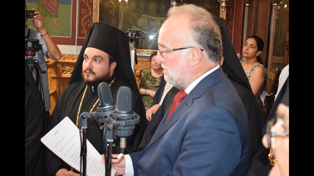 Η ομιλία του Δημάρχου Μαρώνειας Σαπών Ντίνου Χαριτόπουλου στην υποδοχή ...