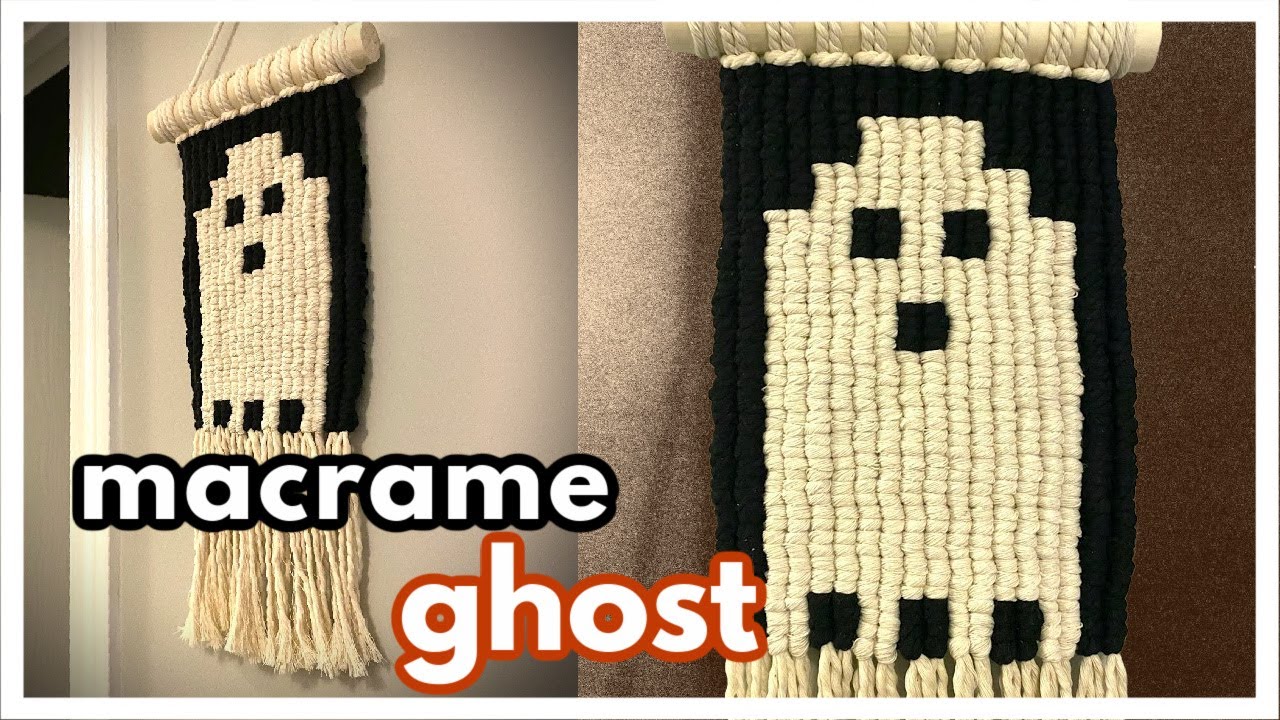 Macrame Ghost | Halloween Wall Hanging DIY - YouTube
