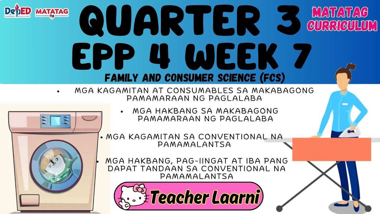 EPP 4 QUARTER 3 (FCS) WEEK 7 - MATATAG CURRICULUM - YouTube