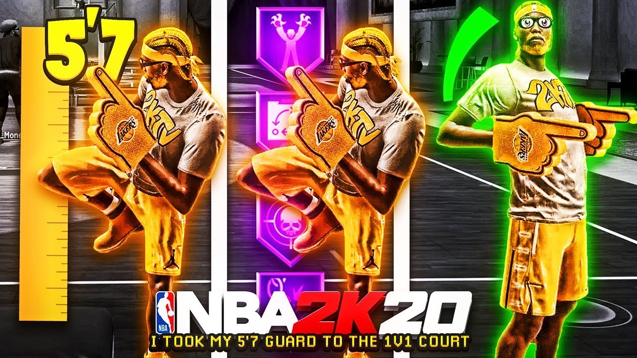 I BROUGHT MY 5'7 DEMIGOD POINT GUARD BUILD to the 1v1 COURT in NBA 2K20 | BEST JUMPSHOT & BEST ...