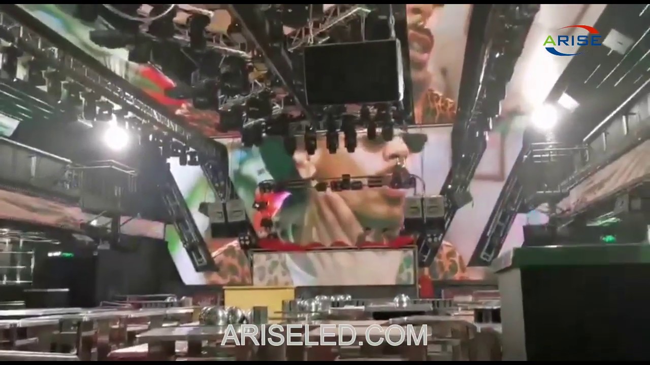 Stage led video screen nightclub Background Bar club stage LED display ...