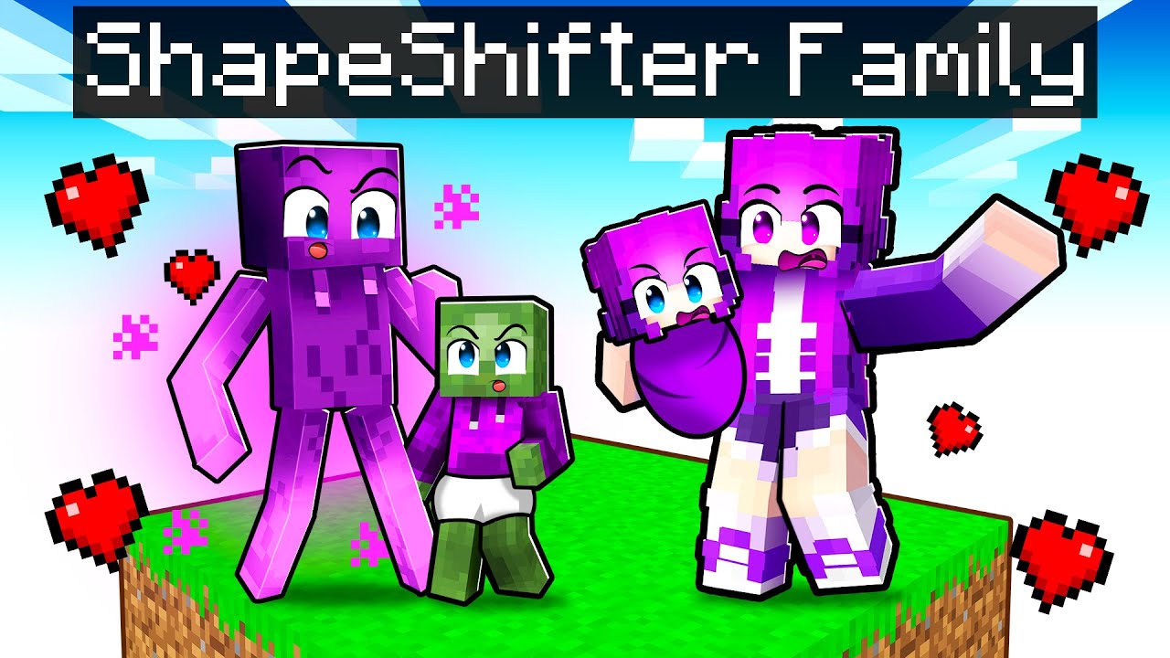 Having a SHAPESHIFTER FAMILY in Minecraft! - YouTube