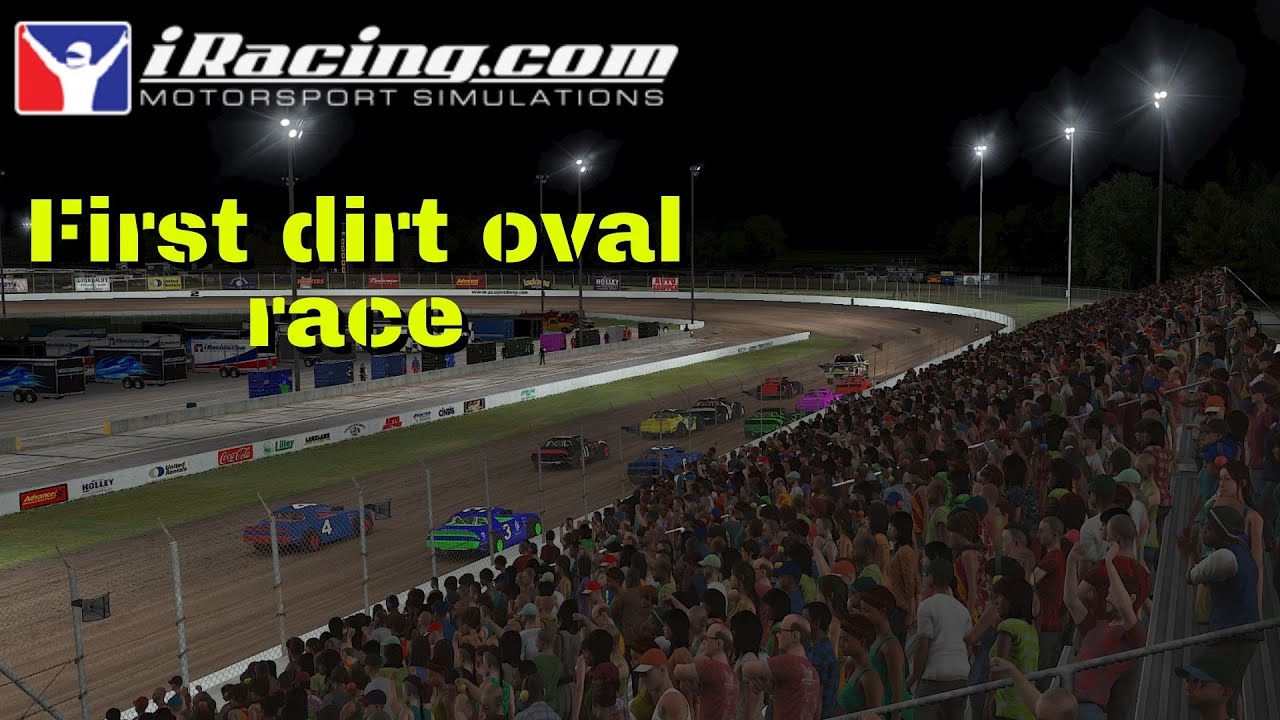 IRacing my first dirt oval race - YouTube