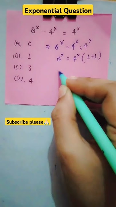 Exponential Maths Problem | Maths shorts | #maths #shorts #shortsfeed #exponential #ytshorts # ...