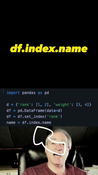 Get The Name Of A Pandas Index 🐼 Pandas Shorts Youtube