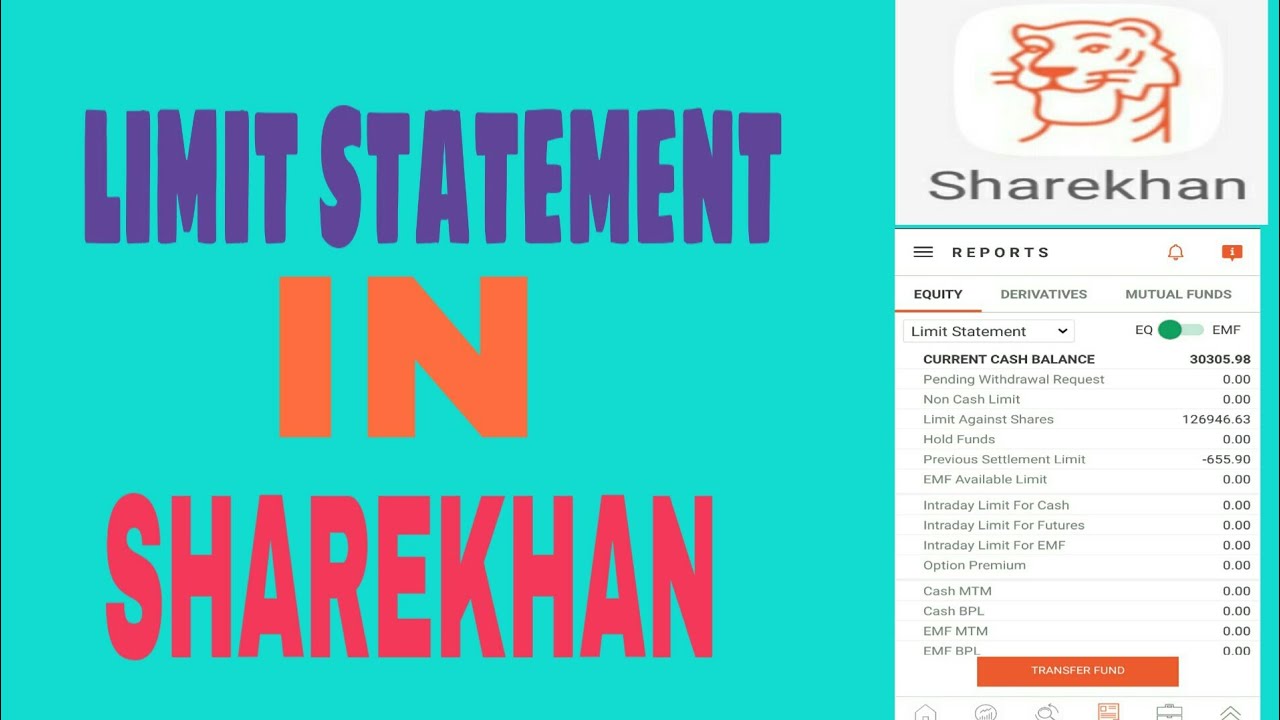 Sharekhan Limit Statement. - YouTube