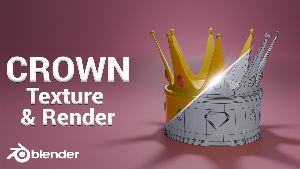 Blender 3d Tutorial : [ Part 2 ] Crown Texture and render in Blender ...