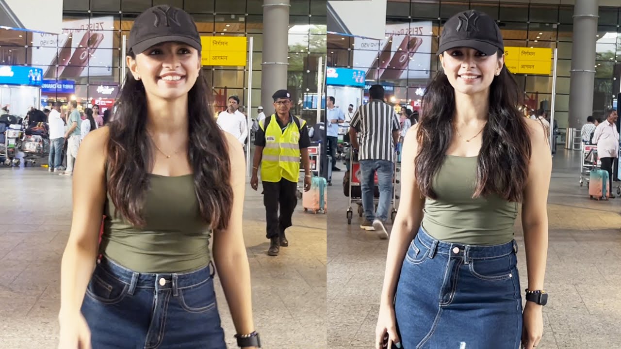 Mahima Makwana Spotted At Mumbai Airport - YouTube