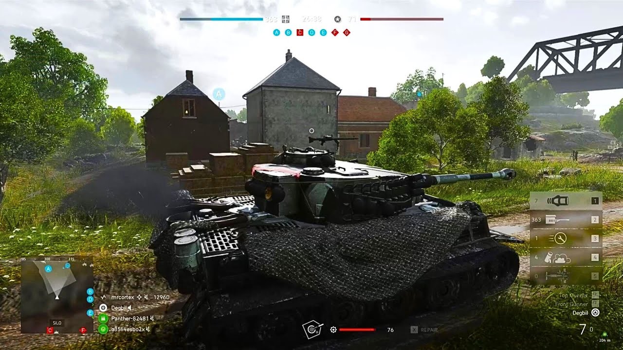 Battlefield V - Tiger Tank Perfect Match [34-0] - YouTube