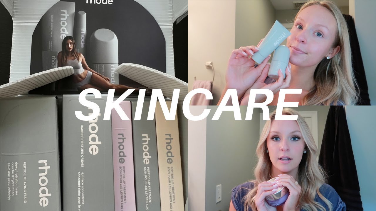 VLOG: my summer skincare routine & trying rhode skin - YouTube