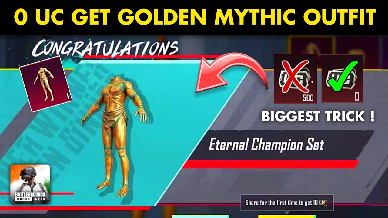 Get Free Golden Mythic Outfit In Bgmi | Bgmi New Lucky Spin | Bgmi New ...