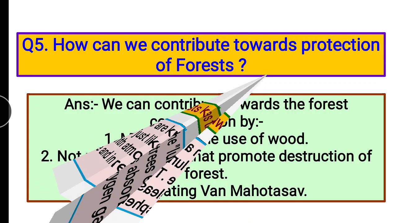 Class 5th Subject Science Topic Forests SubTopic L 3 Part E QA 4 5 ...