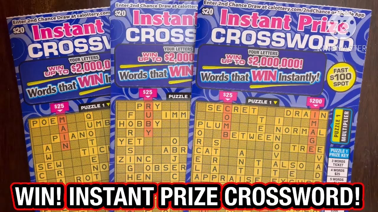 WIN! INSTANT PRIZE CROSSWORD! CA Scratchers - YouTube