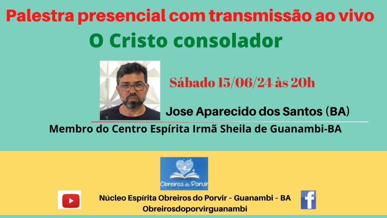 O Cristo consolador, com José Aparecido dos Santos (BA) - YouTube