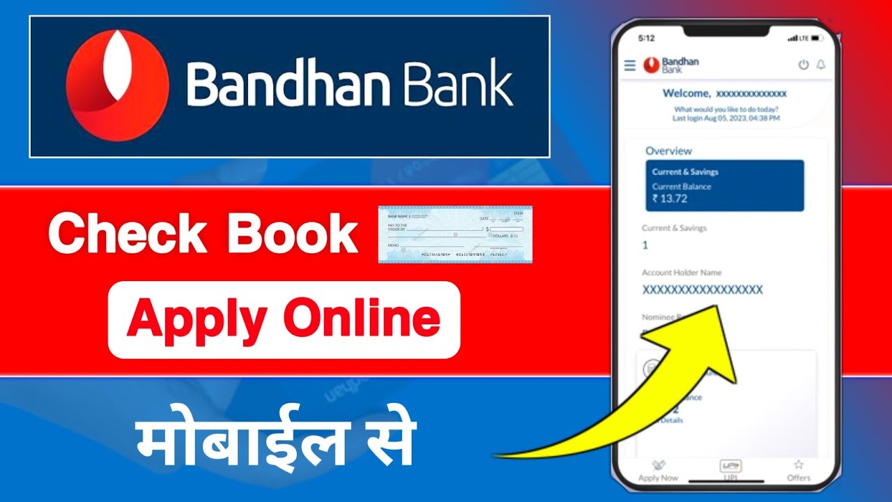 Bandhan Bank New cheque book apply online | Bandhan Bank New checkbook ...