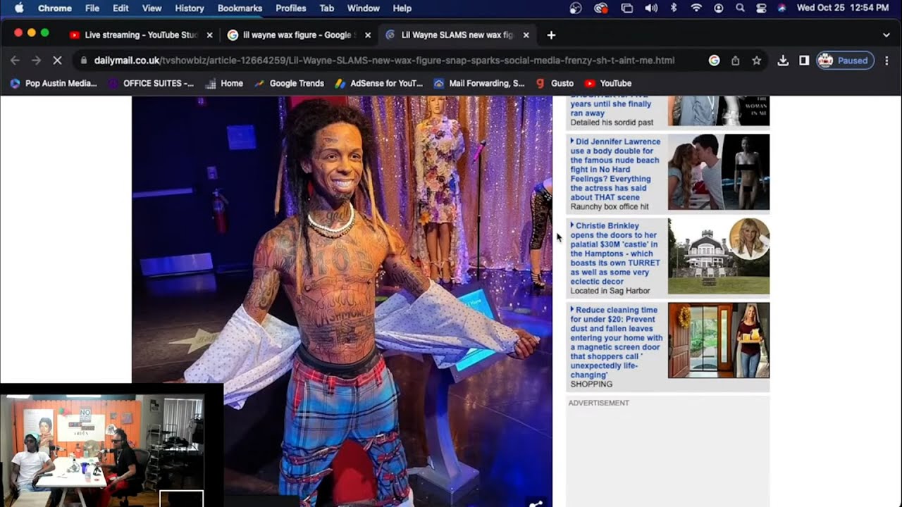 TTE Notti On Lil Wayn's Crazy Looking wax statue - YouTube