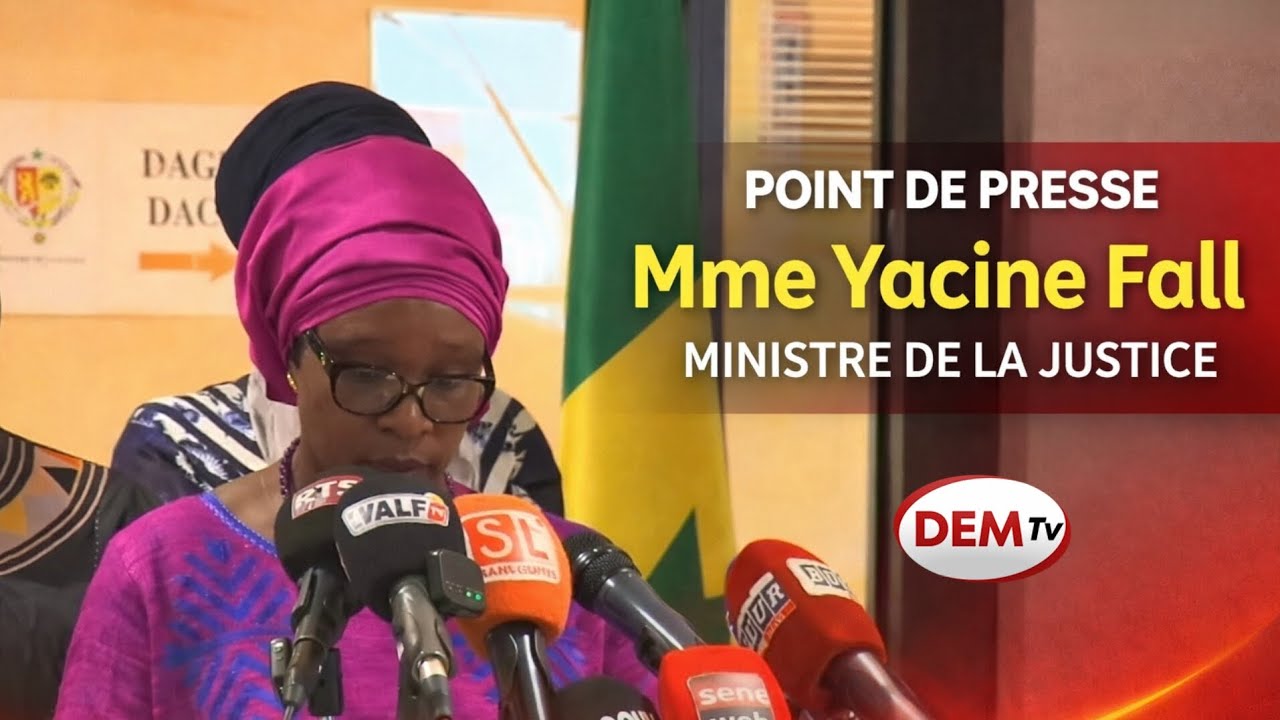 Point de presse de Mme Yacine Fall ministre de la Justice - YouTube