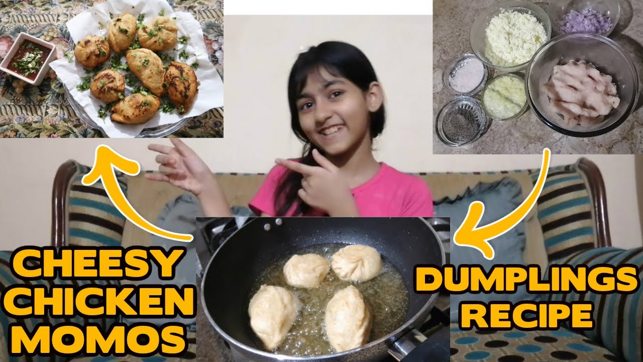Cheesy chicken momos/dumplings recipe | Chicken momos | How to make ...