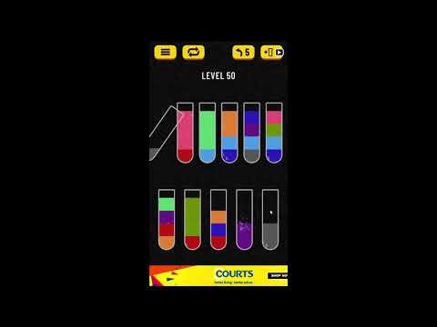 Water Sort Puzzle Level 50 - YouTube
