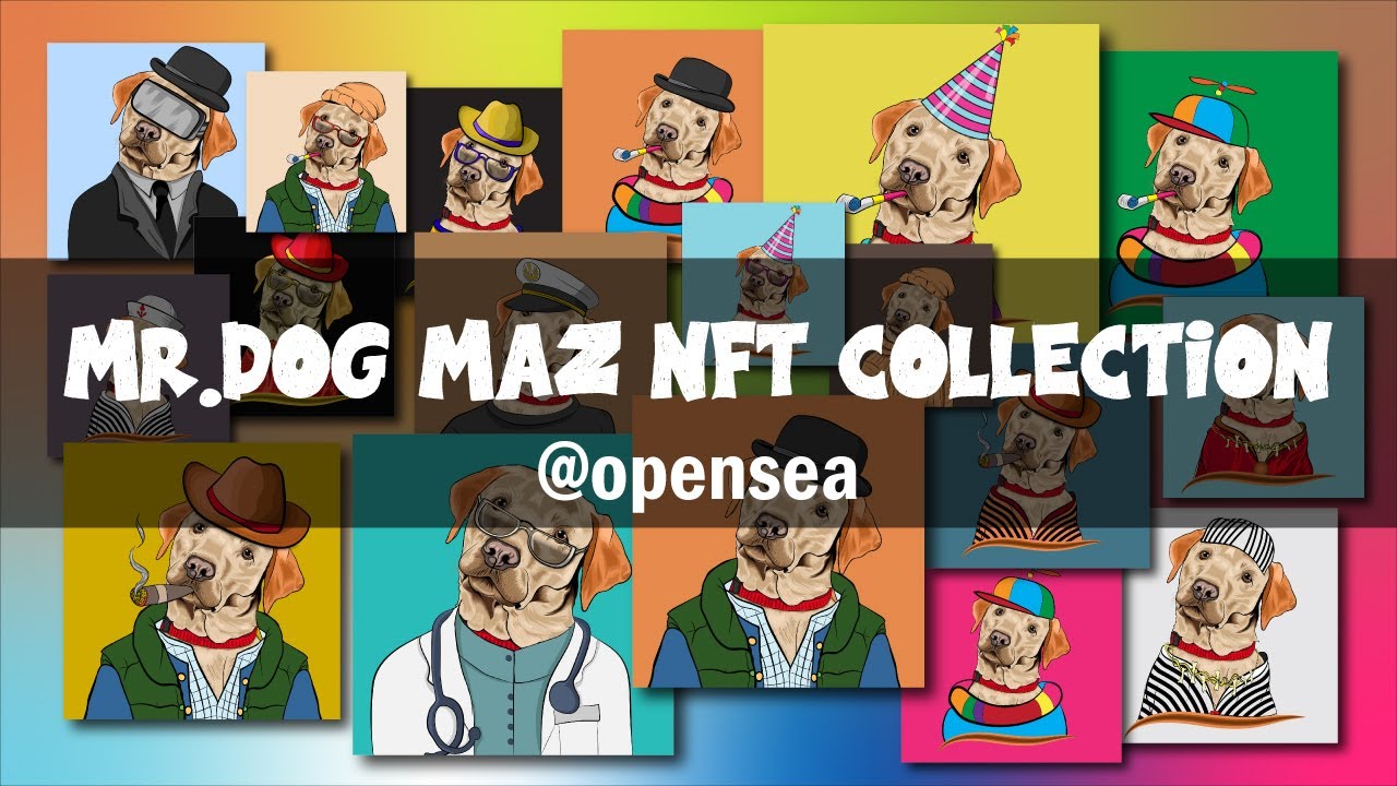 How to Draw NFT Art STEP BY STEP Full Video - NFT collection Mr. Dog in ...
