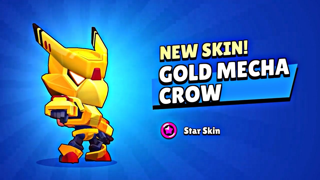 GOLD MECHA CROW SKIN GAMEPLAY (BRAWL STARS) - YouTube