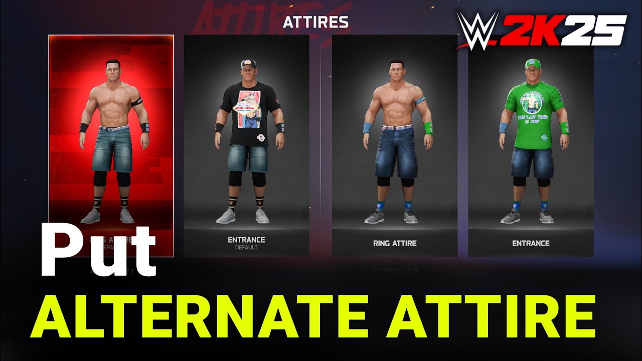 How to Put Alternate Attire on Any Superstar in WWE 2K25 (EASY) - YouTube