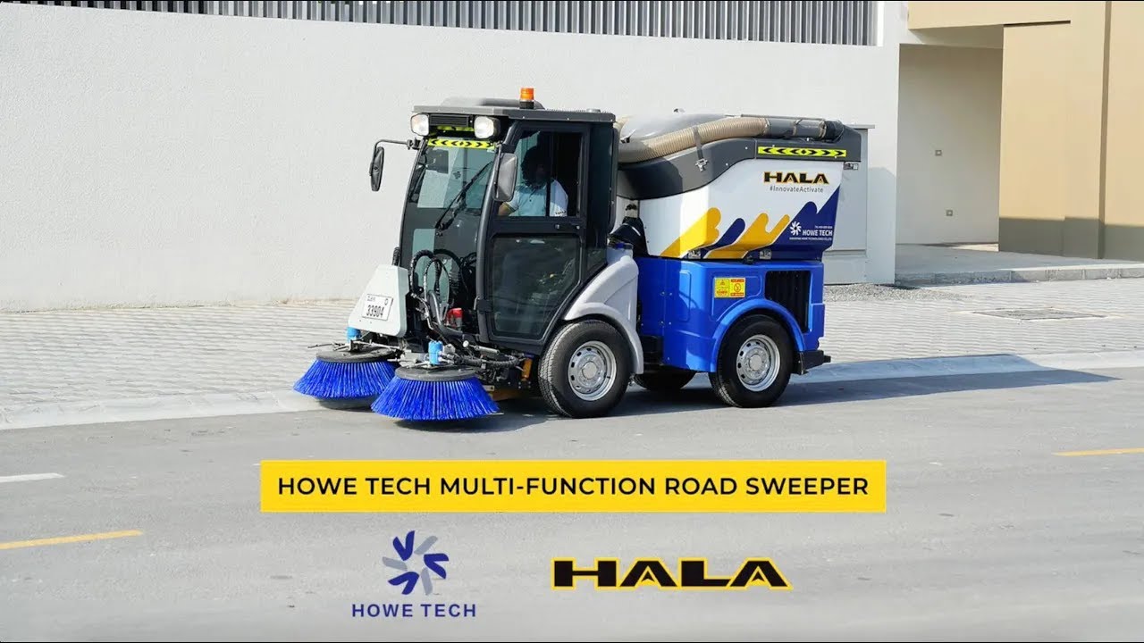 Howe Tech CHR31M - Compact Road Sweeper - YouTube