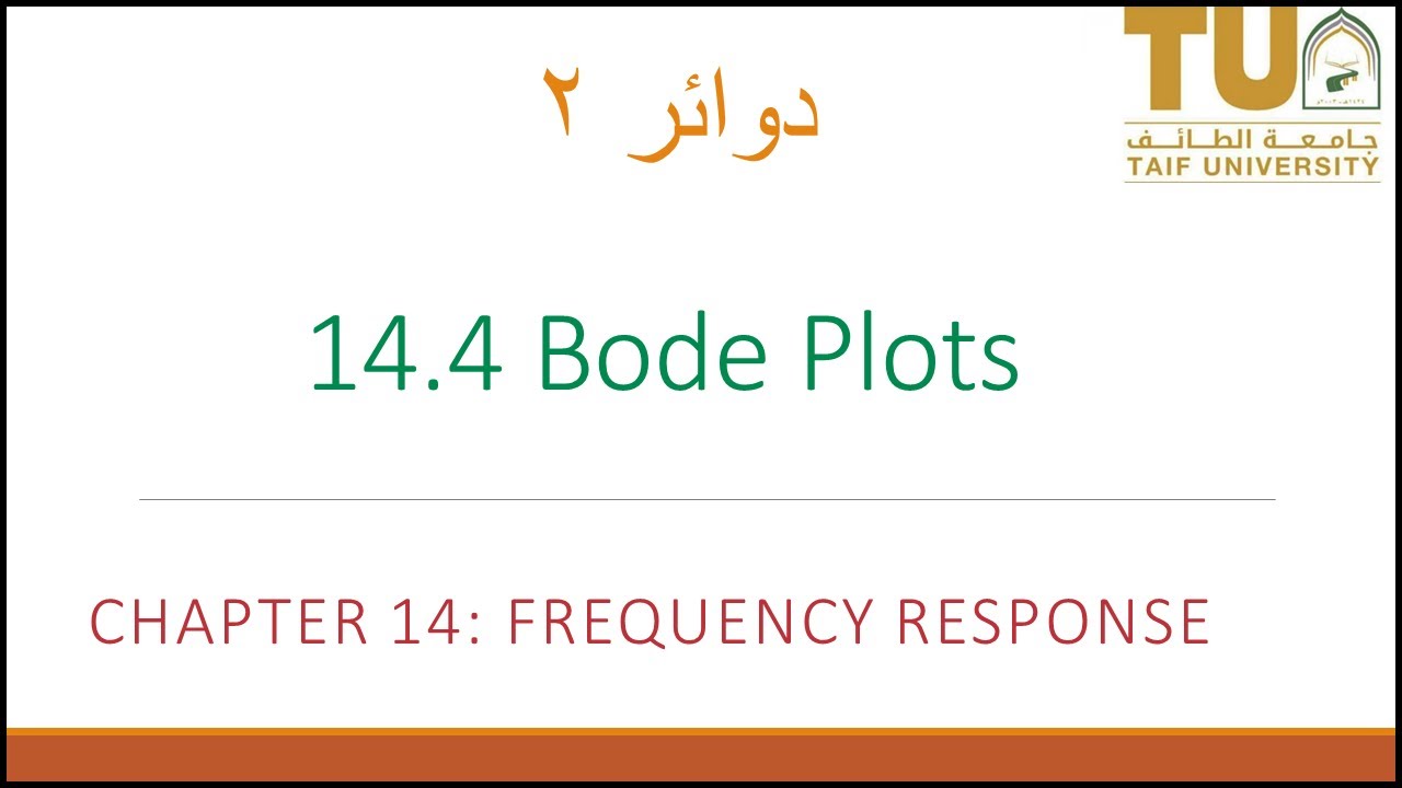 chapter 14 Frequency Response | Bode Plots + Example 14.3 حل مثال - YouTube
