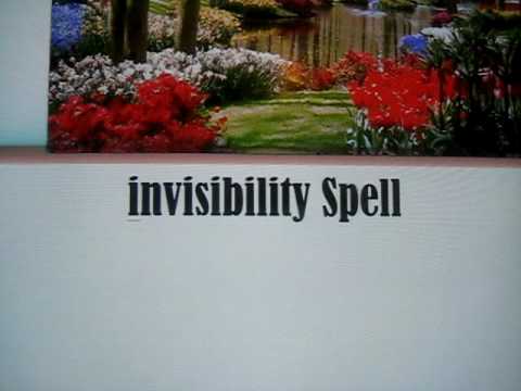 Invisibility spell - YouTube