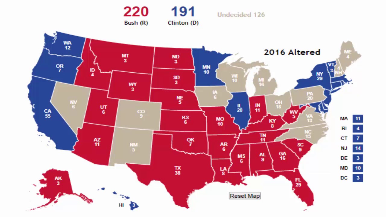 Alternate History 2016 Election Prediction - Sec. Clinton vs Jeb Bush ...