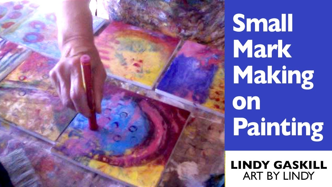 Making Small Marks on Acrylic Painting - YouTube