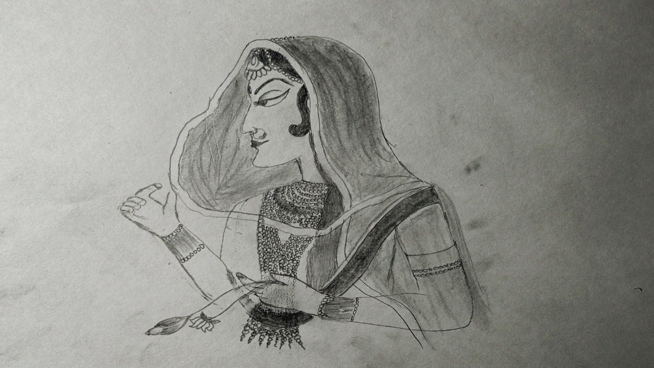 How to Draw Famous Bani Thani Painting / Rajasthani Traditional ...