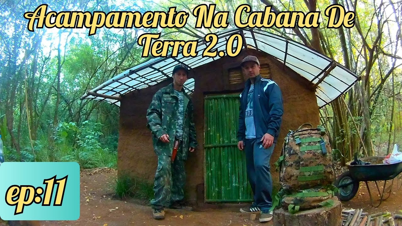 CABANA DE BARRO 2.0 ep:11 "Pernoite na Cabana no Inverno - YouTube