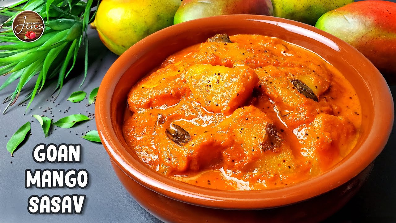 AAMBYAANCHE SASAV | GOAN MANGO SASAV | RIPE MANGO CURRY | MANGO SASAV ...