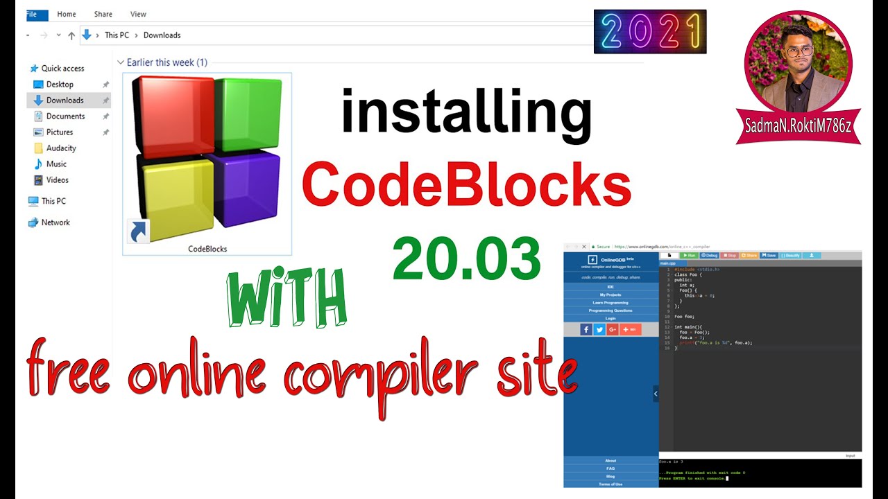 How to download and install code blocks 2021|🔴 Free Online Compiler for ...