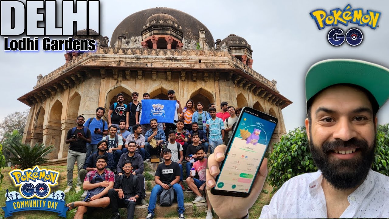 Pokemon GO Community Day in India Lodhi Gardens - Delhi Slowpoke - YouTube