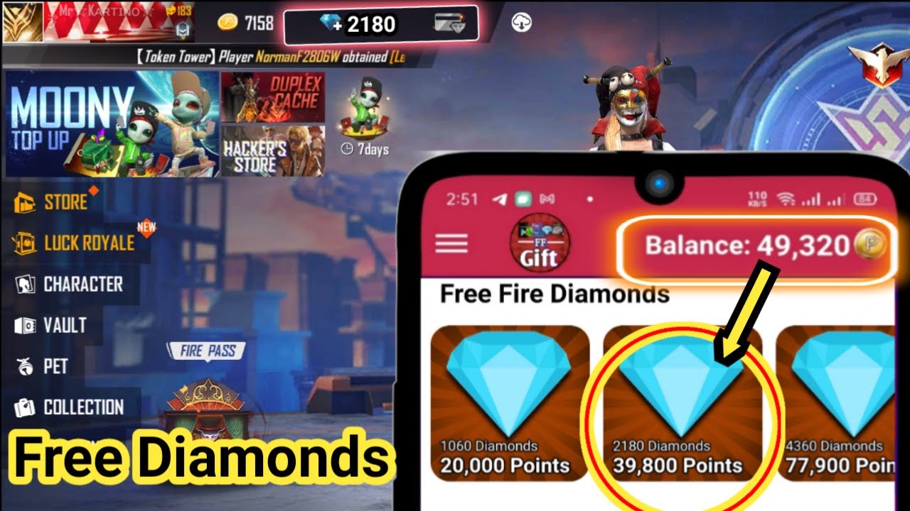Free diamonds in free fire | GameGift Free Diamonds app 2021 | Kartino ...